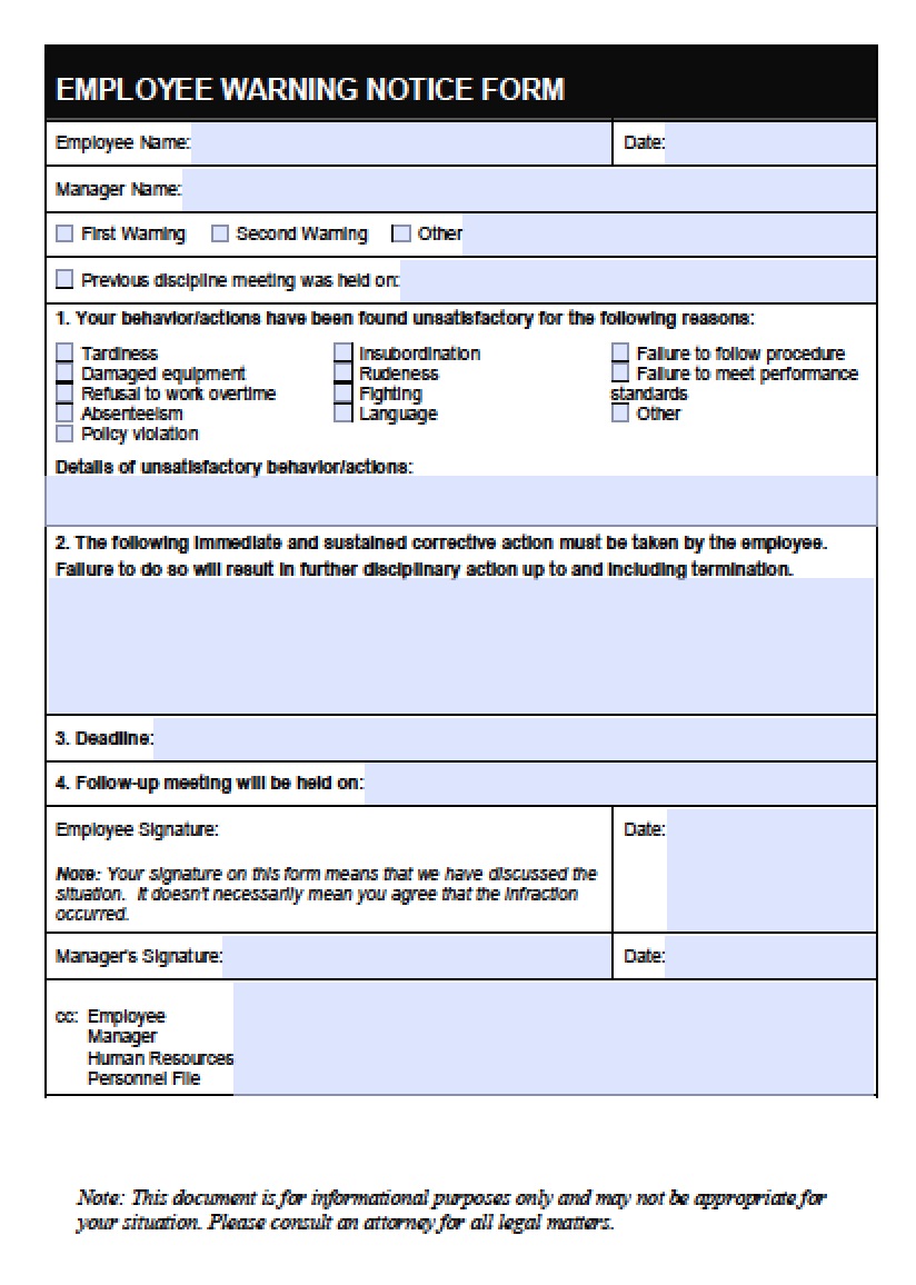 Download Employee Write-up Forms | PDF wikiDownload