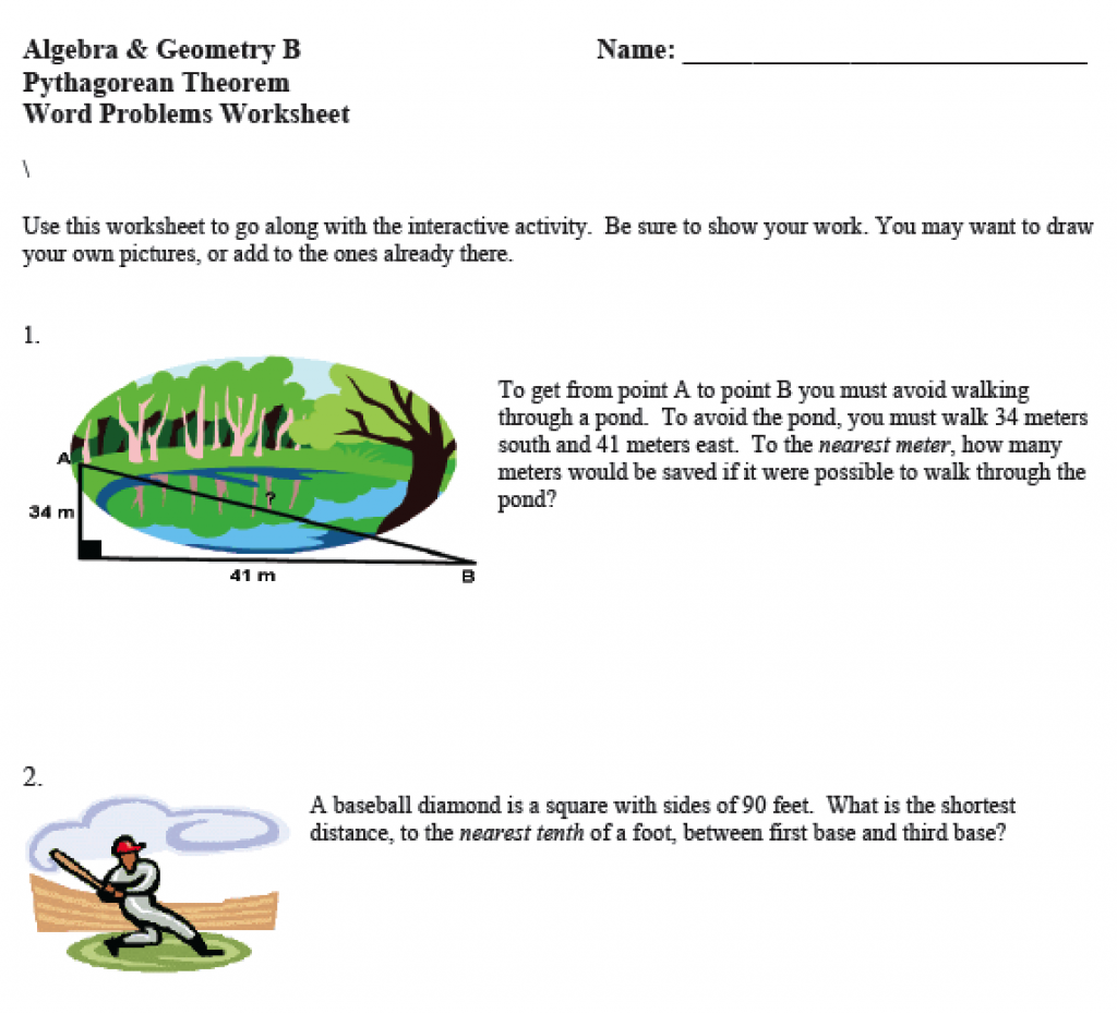 pythagorean-theorem-word-problems-worksheet - wikiDownload wikiDownload